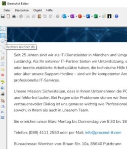Greenshot Editor • proceed-IT Solutions GmbH